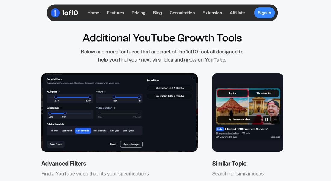 1of10: The Ultimate YouTube Optimization Tool for Viral Content