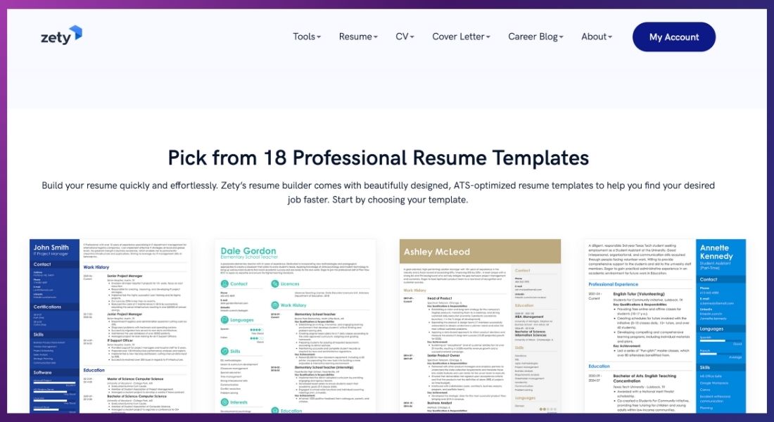 Zety Review: Resume Builder Features, Use Cases, and Pricing